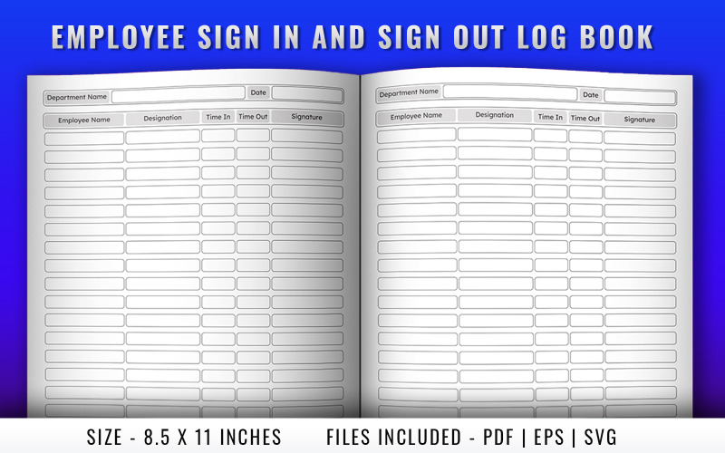 Employee sign in and sign out log book - TemplateMonster