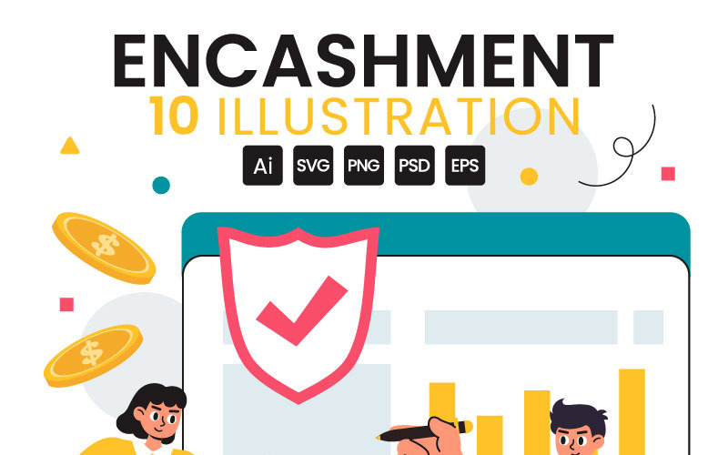 10 Banking Encashment Illustration #472397 - TemplateMonster