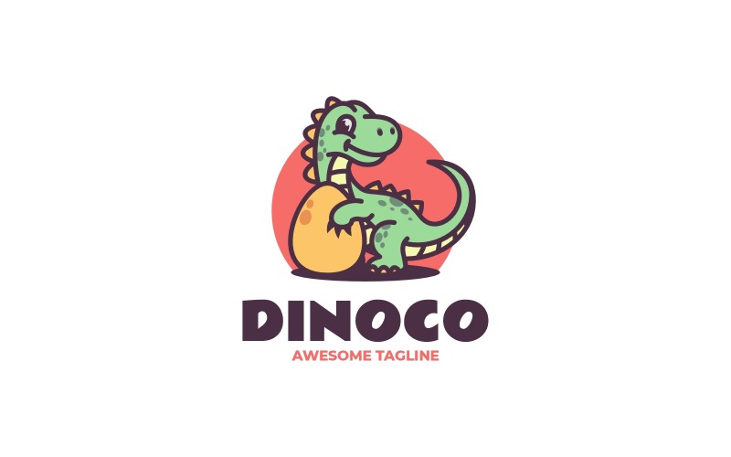 Dinoco Simple Mascot Logo #472575 - TemplateMonster