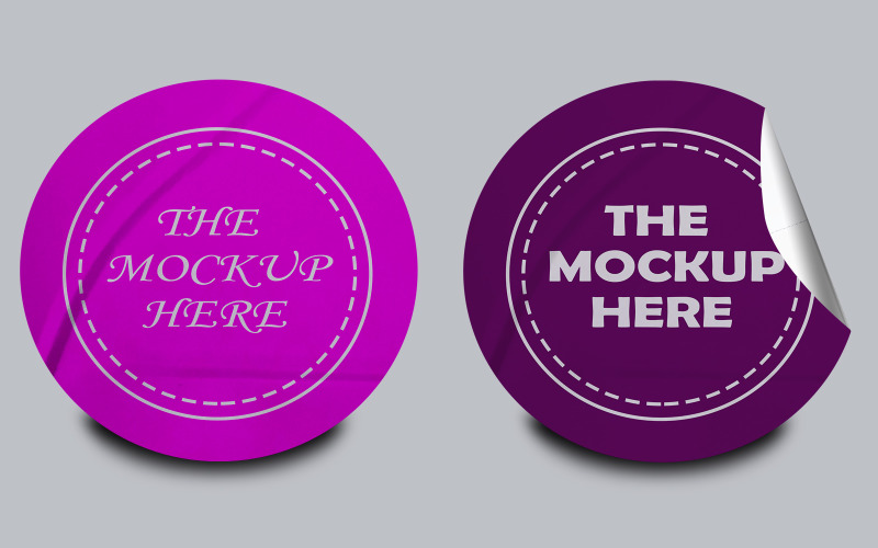 Sticker Mockup Template Design 52 #472527 - TemplateMonster