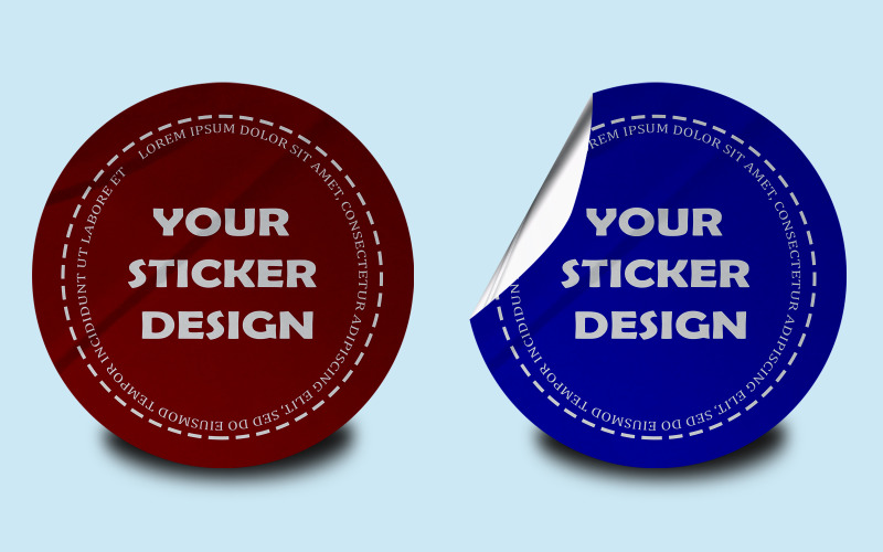 Sticker Mockup Template Design 55 #472638 - TemplateMonster