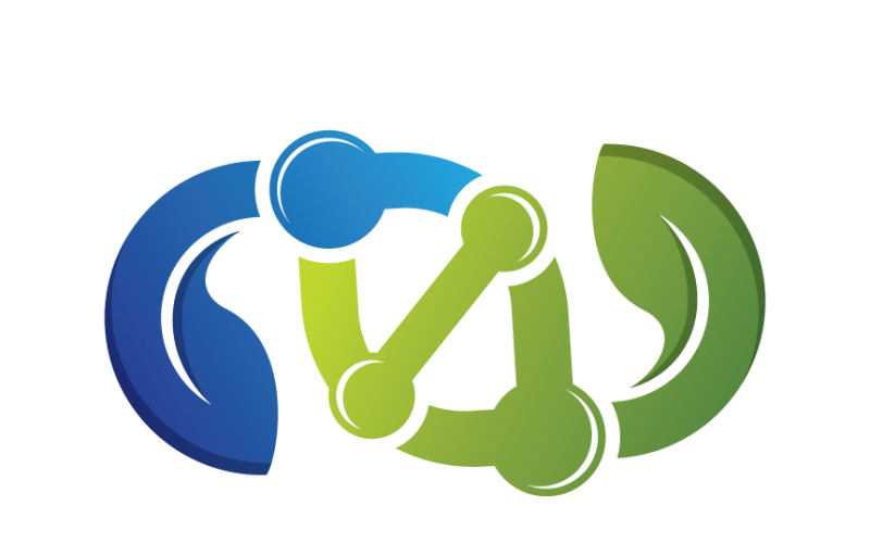 Szablon logo DNA z liściem #473364 - TemplateMonster