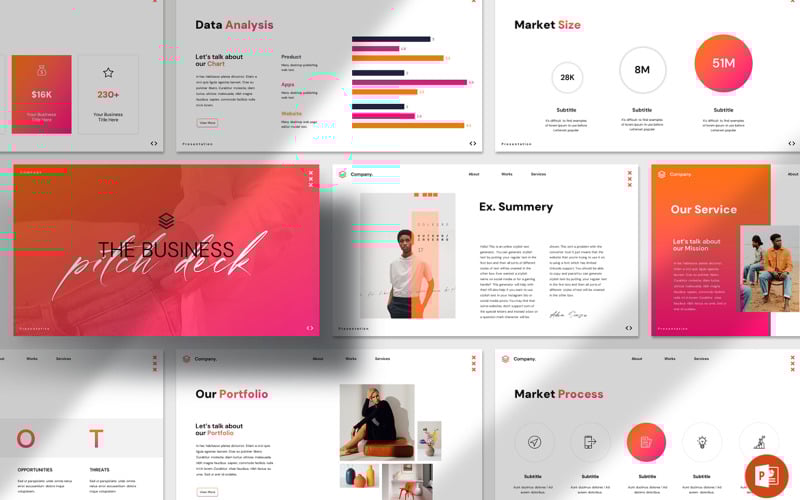 Business Presentation Layout Template - TemplateMonster