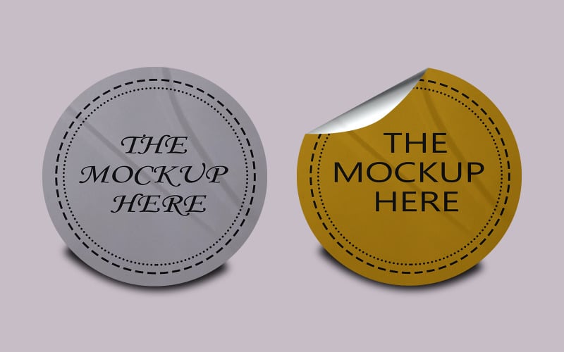 Sticker Mockup Template Design 60 #473722 - TemplateMonster