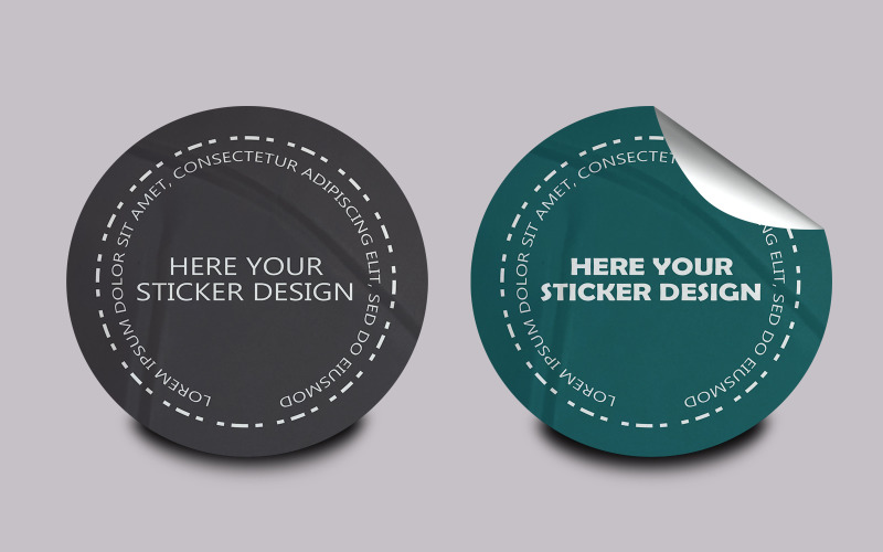 Sticker Mockup Template Design 61 #473805 - TemplateMonster