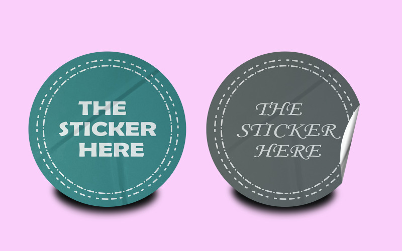 Sticker Mockup Template Design 62 #473806 - TemplateMonster