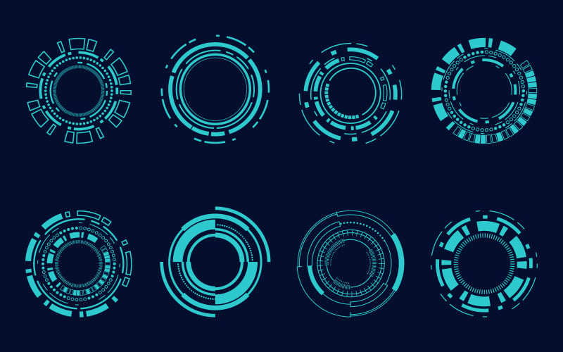 Sci fi circle frame modern user interface element Technology futuristic ...