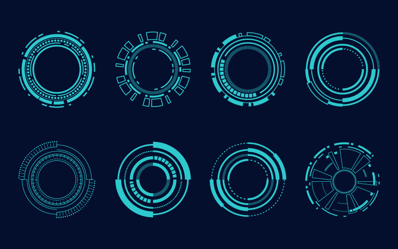 Sci fi circle frame modern user interface element Technology futuristic ...