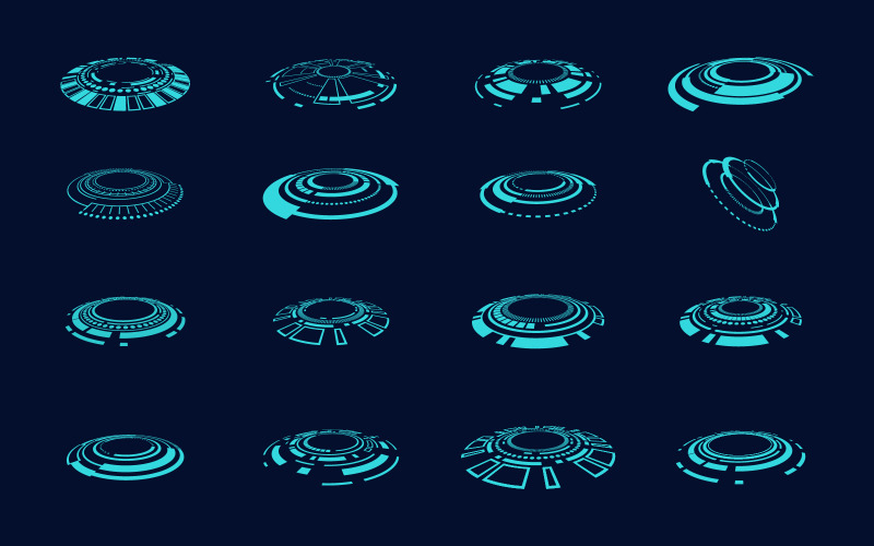 Sci fi circle frame modern user interface element Technology futuristic ...