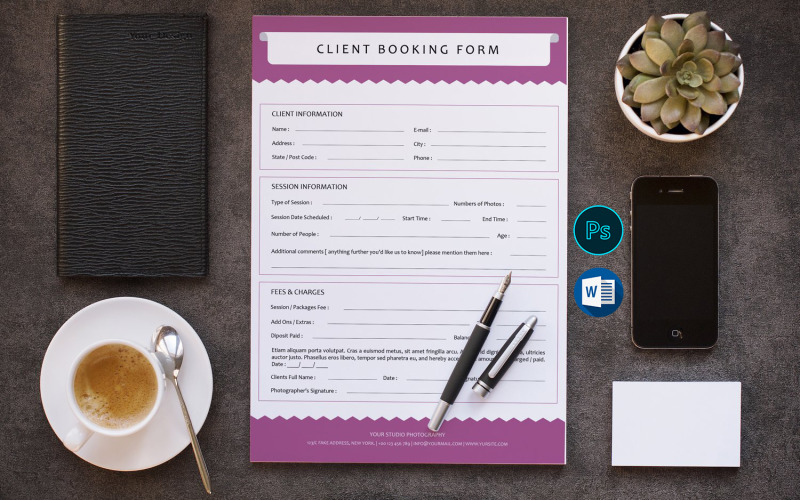 Client Contract / Booking Form #474045 - TemplateMonster