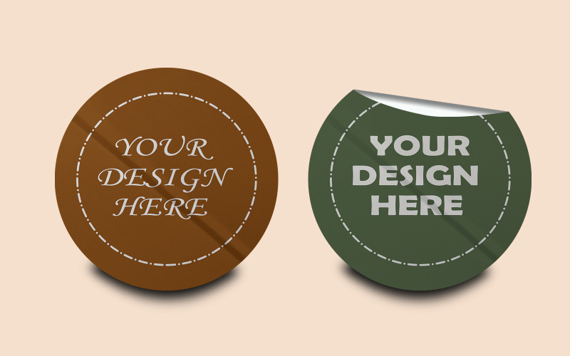 Sticker Mockup Template Design 72 #474031 - TemplateMonster