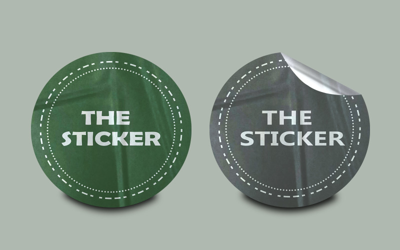 Sticker Mockup Template Design 85 #474132 - TemplateMonster