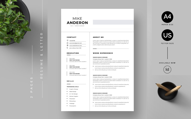 Resume & Cover Letter Template 2026 - TemplateMonster