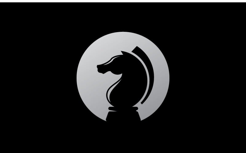 Chess knight role logo vector, Chess piece vector icons 11