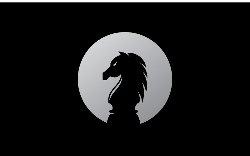 Chess knight role logo vector, Chess piece vector icons 12