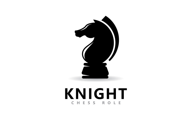 Chess knight role logo vector, Chess piece vector icons 3