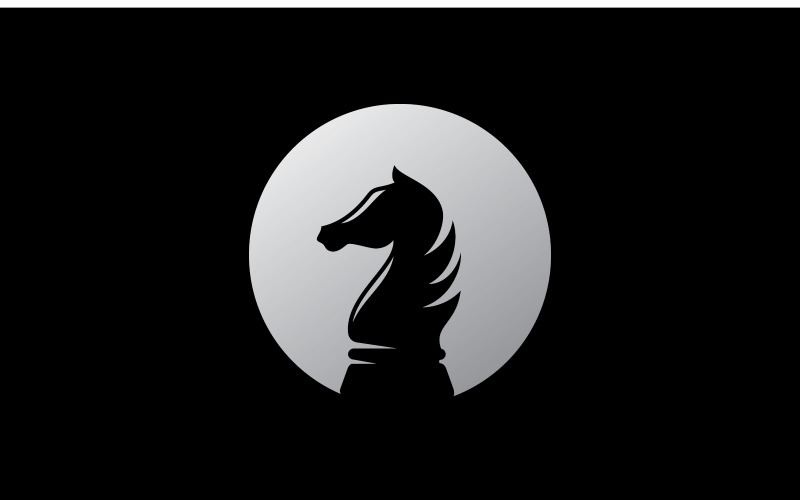 Chess knight role logo vector, Chess piece vector icons 9