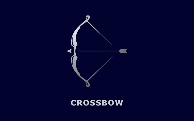 Crossbow logo template, simple archery logo 0