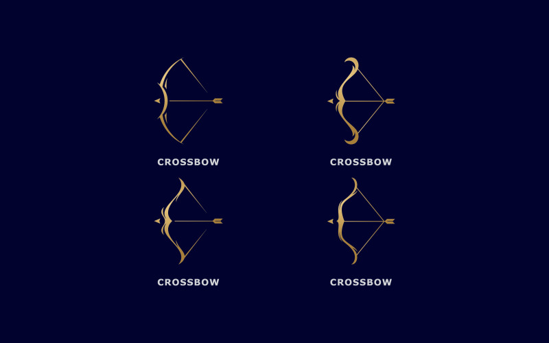 Crossbow logo template, simple archery logo 13