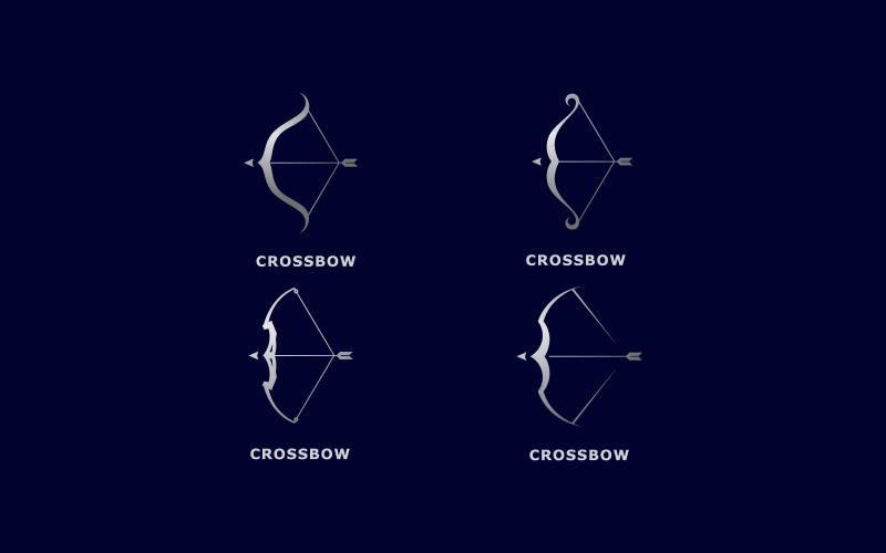 Crossbow logo template, simple archery logo 15