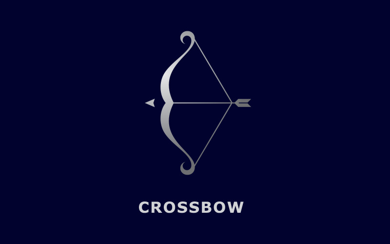 Crossbow logo template, simple archery logo 2