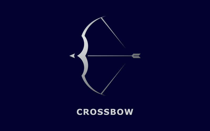 Crossbow logo template, simple archery logo 6