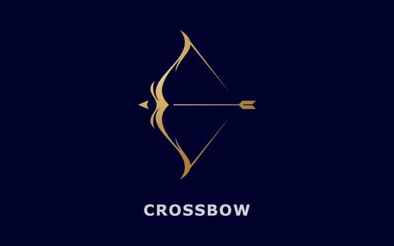 Crossbow logo template, simple archery logo 8