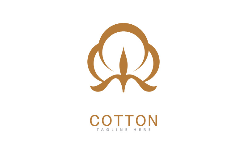 Cotton logo vector template design 2 - TemplateMonster