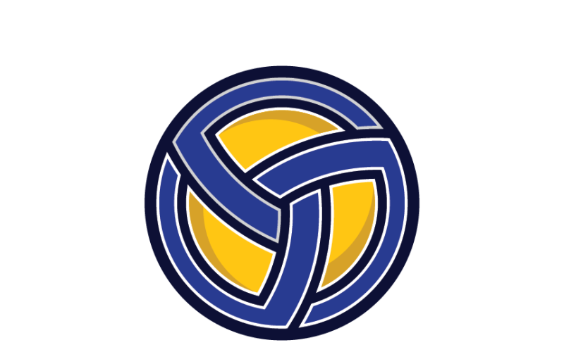 Modèle de conception de logo de volley-ball - TemplateMonster