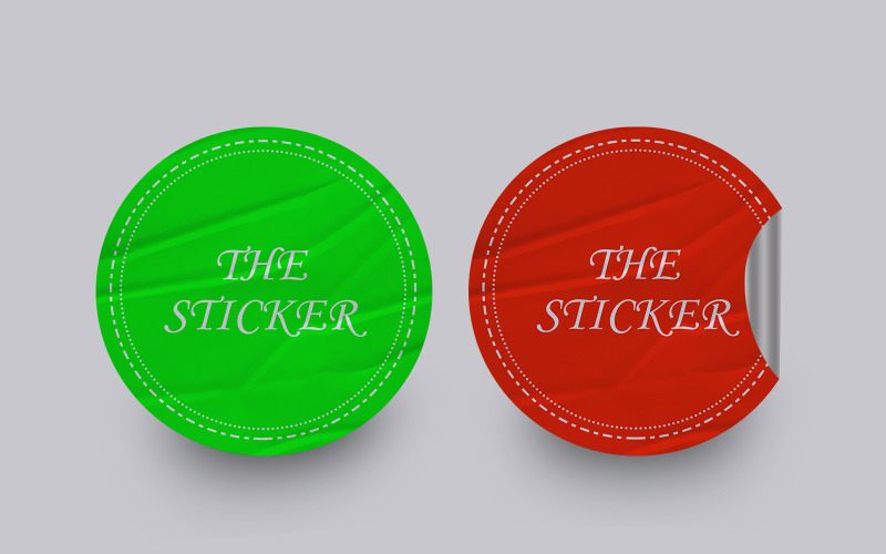 Sticker Mockup Template Design 03 #475700 - TemplateMonster