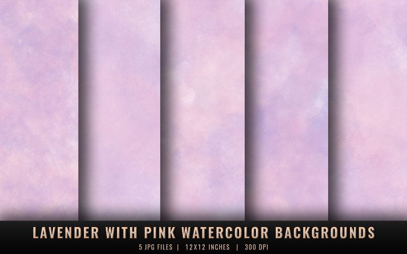 Lavender with Pink Watercolor Backgrounds - TemplateMonster