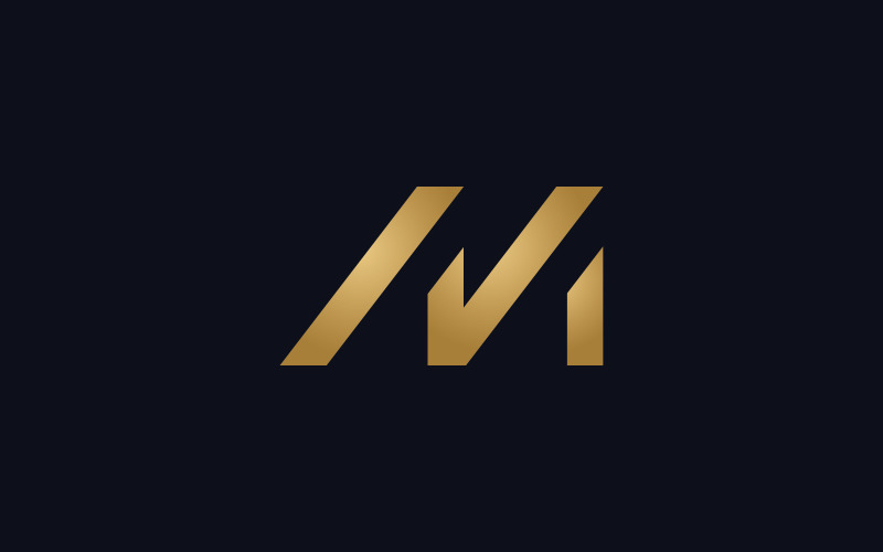 Letter M logo flat logo vector design template Abstract M logo 2