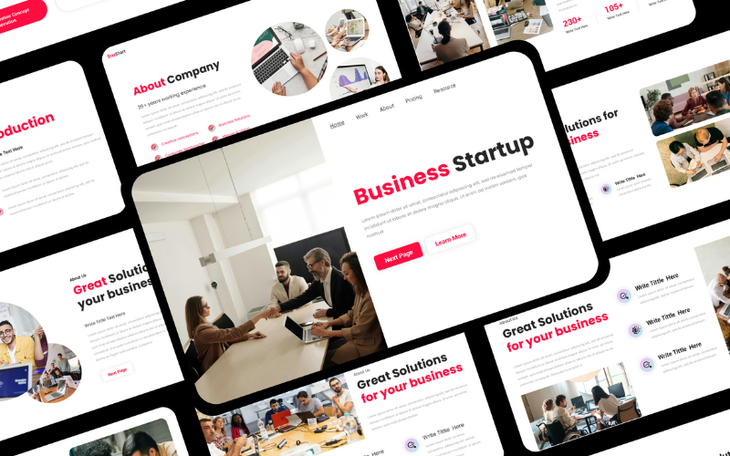 Business Startup Presentation Template - TemplateMonster