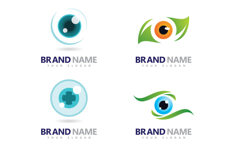 Modèle de conception de logo de concept créatif pour les yeux, icône de ...