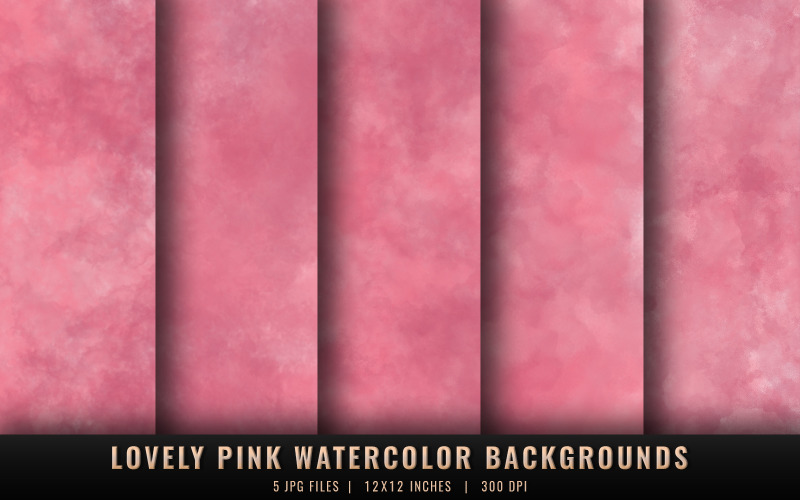 Lovely Pink Watercolor Backgrounds #476943 - TemplateMonster