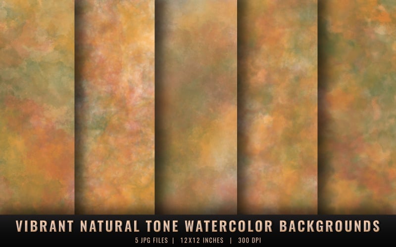 Vibrant Natural Tone Watercolor Backgrounds - TemplateMonster