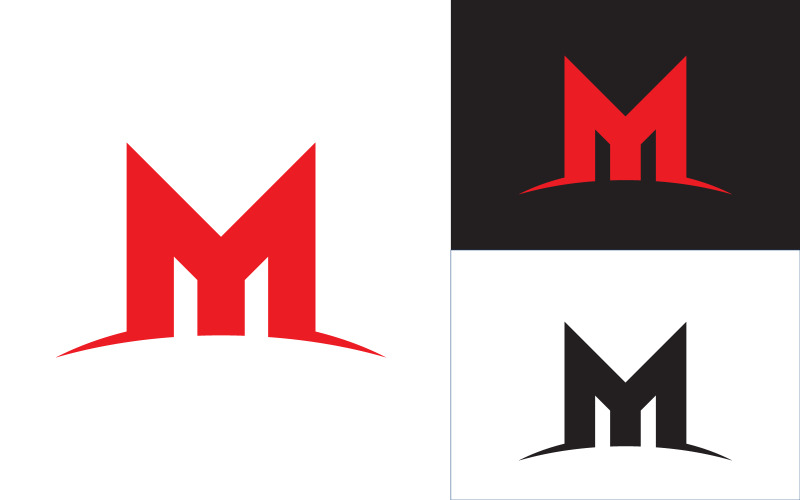 Modèle de logo lettre M moderne illustration vectorielle v.2