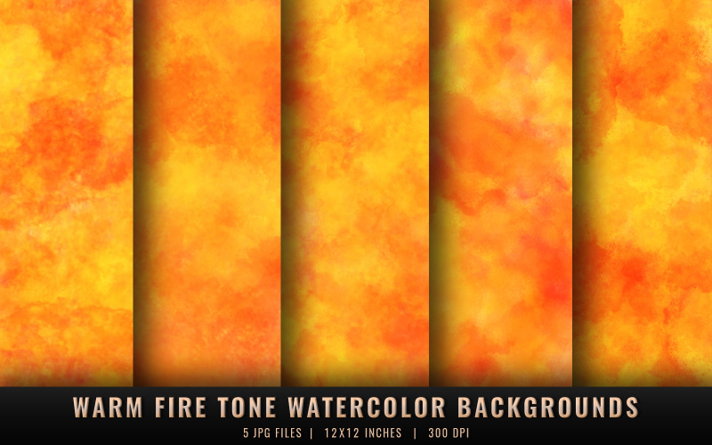 Warm Fire Tone Watercolor Backgrounds - TemplateMonster