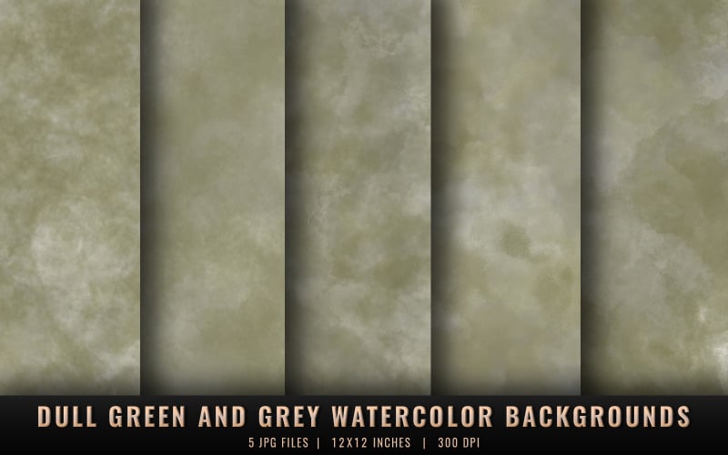 Dull Green and Grey Watercolor Backgrounds - TemplateMonster