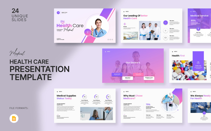 Health Care Medical Google Slide Template - TemplateMonster
