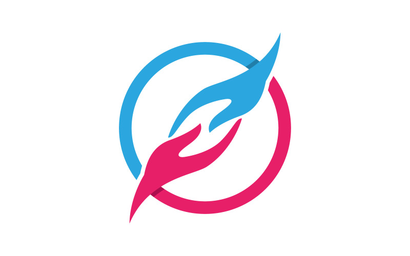 Mutual help care social humanity Logo design template v.4
