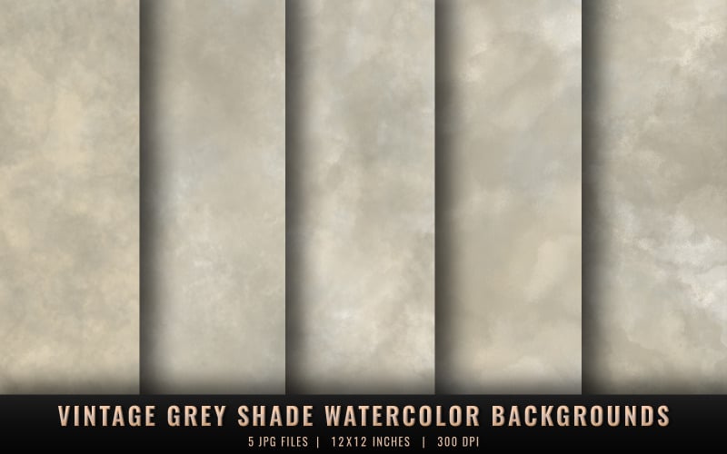 Vintage Grey Shade Watercolor Backgrounds - TemplateMonster