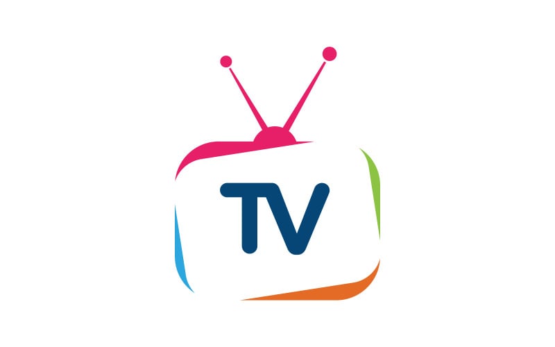 Online TV Channel Logo Design Template, Live Streaming Logo Concept v.2