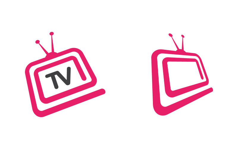 Online TV Channel Logo Design Template, Live Streaming Logo Concept v.8