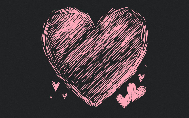 Pink Scribble Heart PNG, Hand-Drawn Heart Clipart, Cute Digital ...