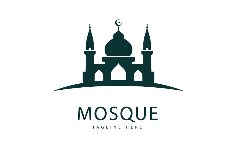 Cami Logo Şablonu, İslami Konsept Tasarım Yaratıcı Sembol 7