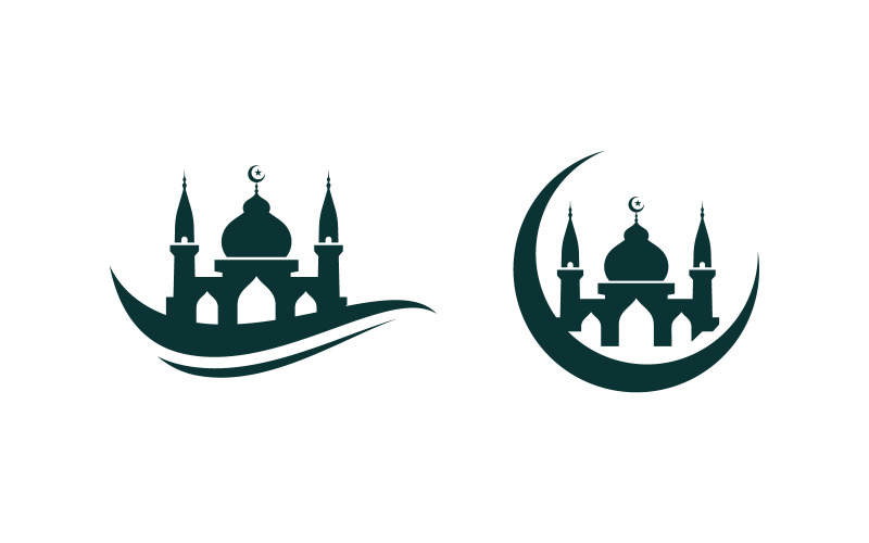 Cami Logo Şablonu, İslami Konsept Tasarım Yaratıcı Sembol 8