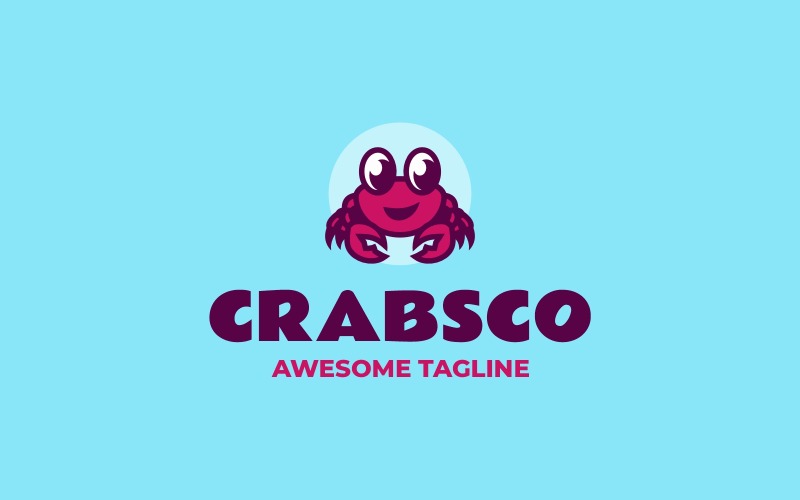 Logotipo simples do mascote Crabsco #485788 - TemplateMonster