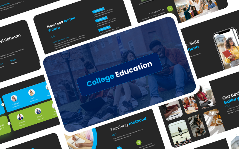 College Education Presentation #486022 - TemplateMonster