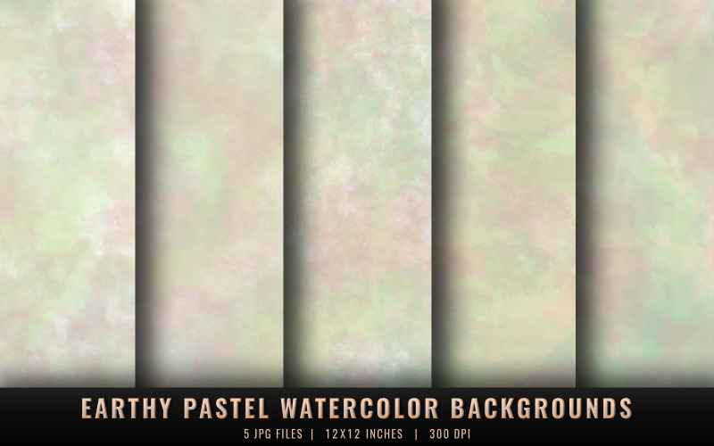 Earthy Pastel Watercolor Backgrounds - TemplateMonster